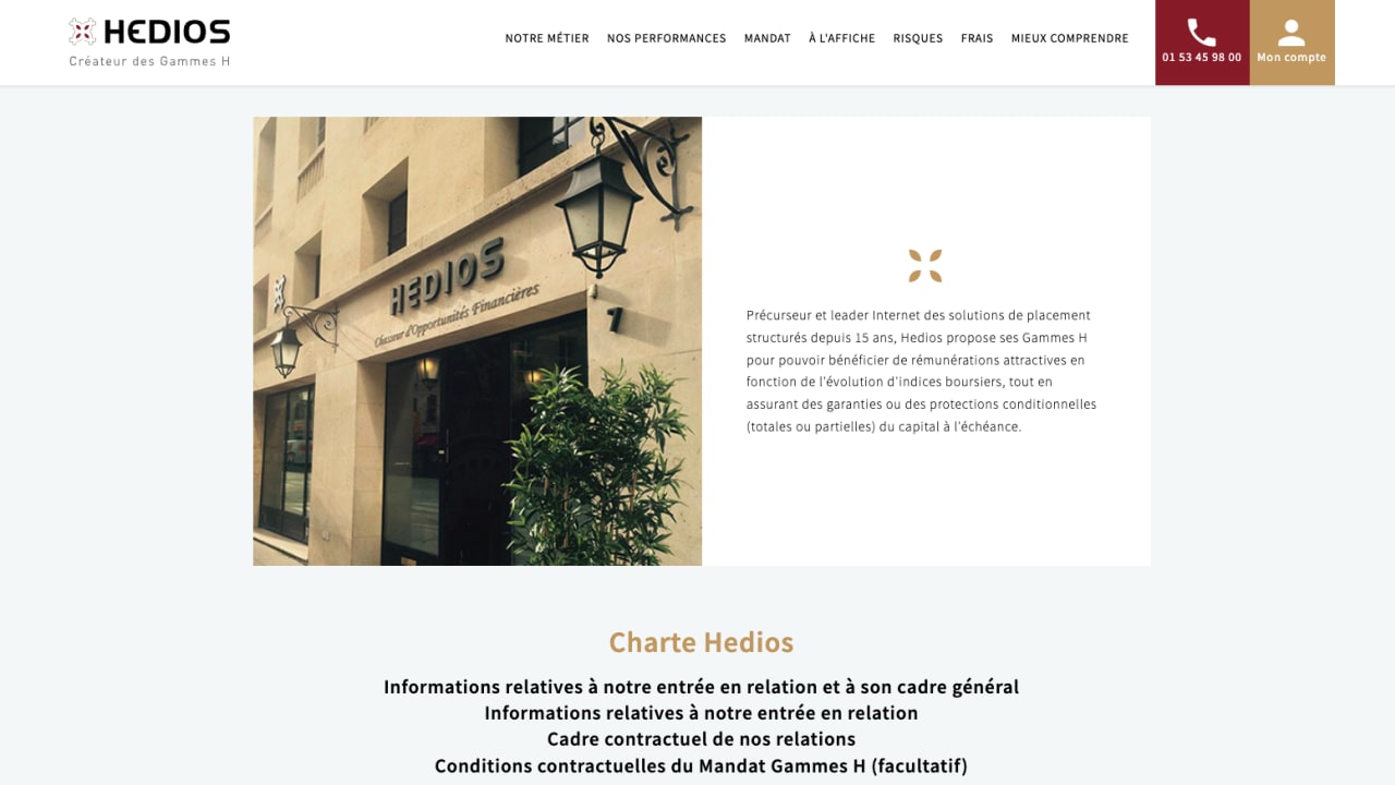 Hedios (courtier) : produits structurés, assurance vie...