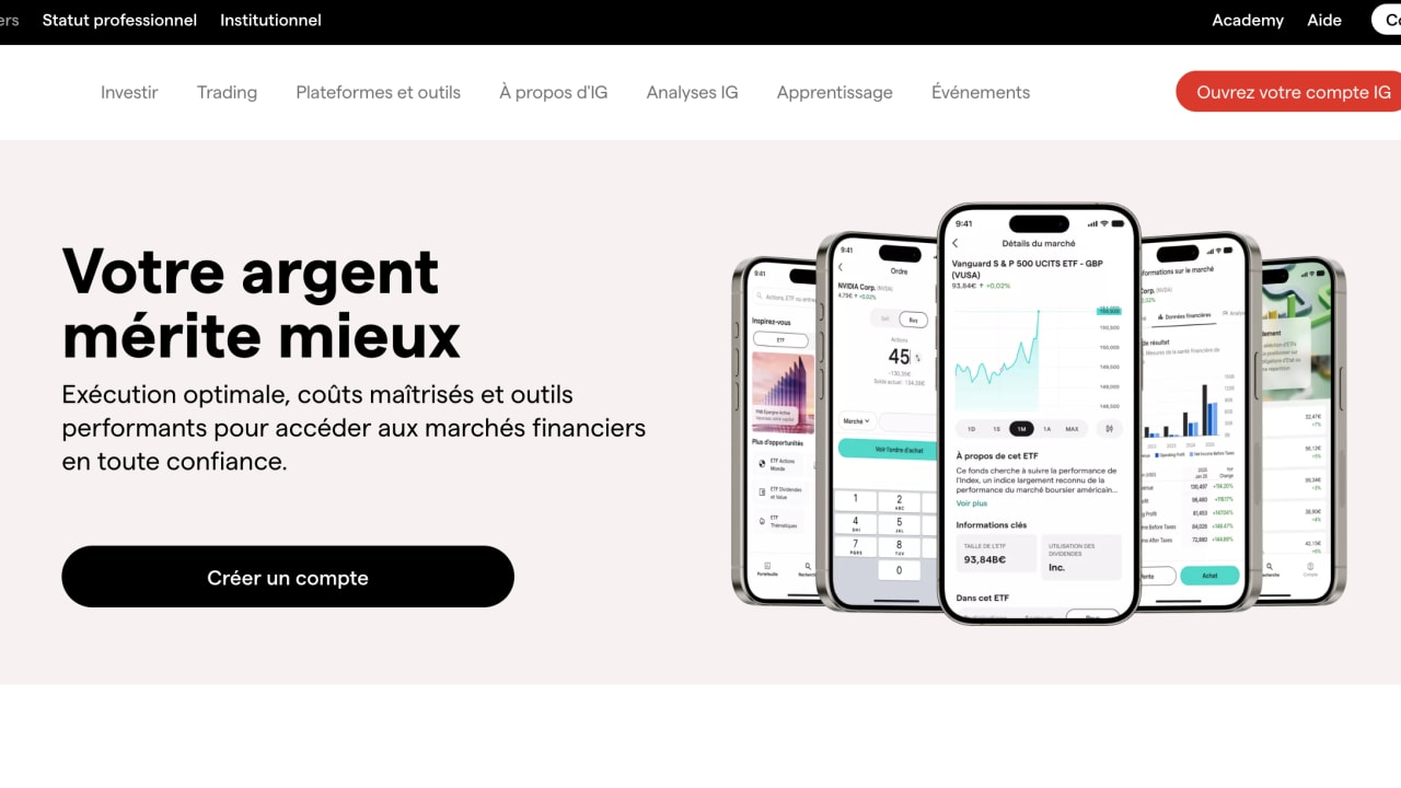 IG France : trading, compte-titres, actions et CFD